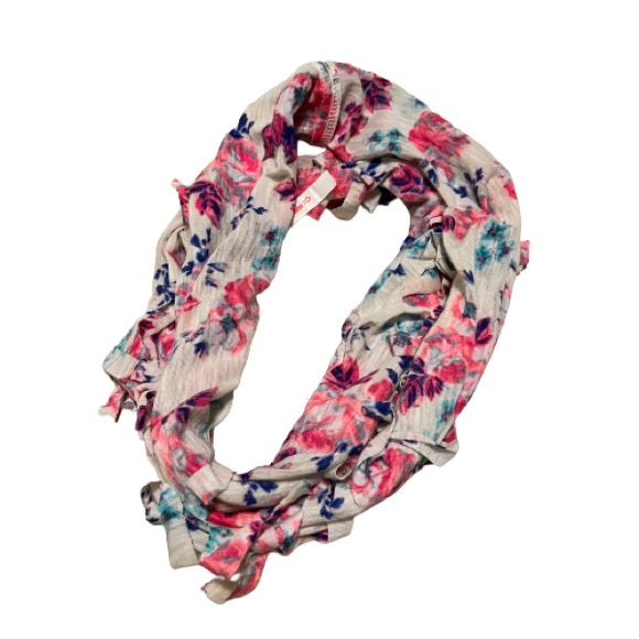 Justice | Accessories | Justice Floral Infinity Scarf With Fringe ...